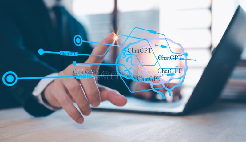 ChatGPT Chat with AI or Artificial Intelligence Stock Image - Image of ...