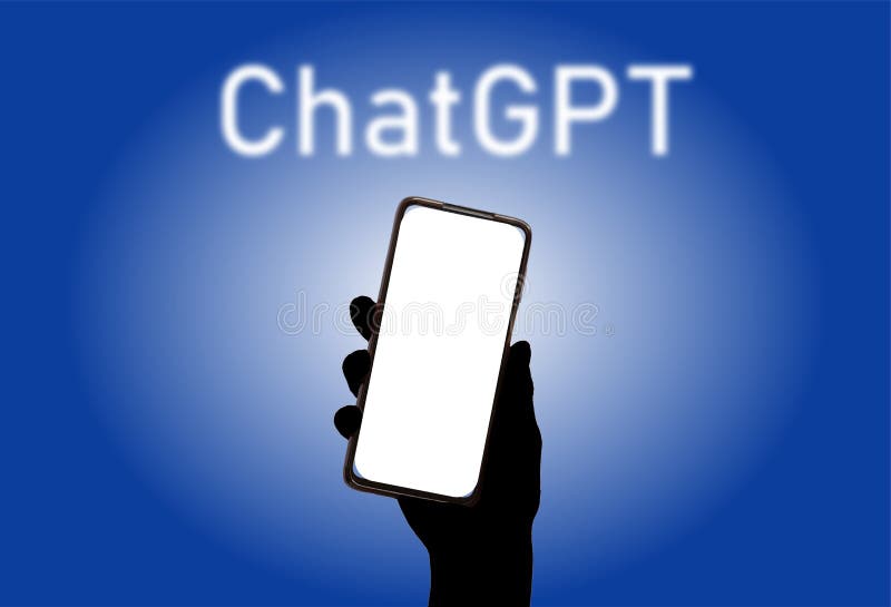 ChatGPT Chatbot with Artificial Intelligence with a Hand Holding a Cell ...