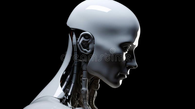 A ChatGPT Concept. a Human Like Android with the Face of a Human and ...