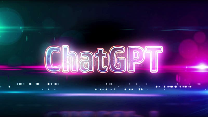 ChatGPT Neon Sign Abstract Concept Animation Stock Footage - Video of ...