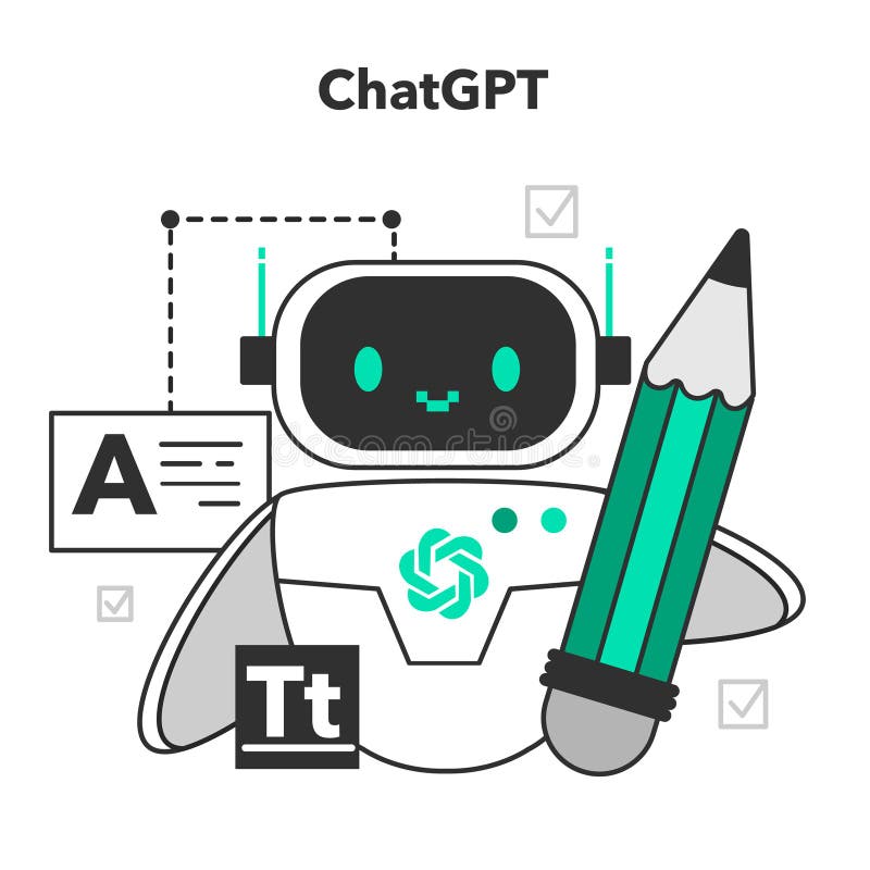 ChatGPT. Online Communication with Artificial Intelligence Chat Bot Stock Vector - Illustration ...