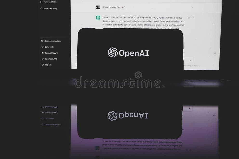 ChatGPT OpenAI Artificial Intelligence Computer Program on PC Screen Editorial Photography ...