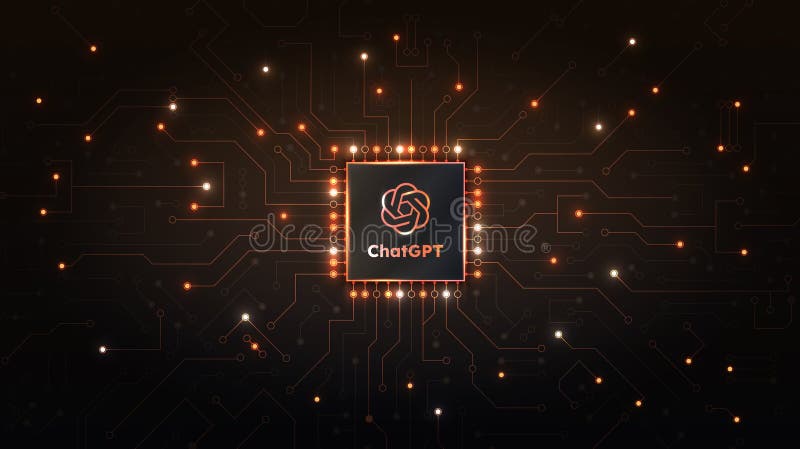 ChatGPT Red Chip Vector Concept Stock Vector - Illustration of ...