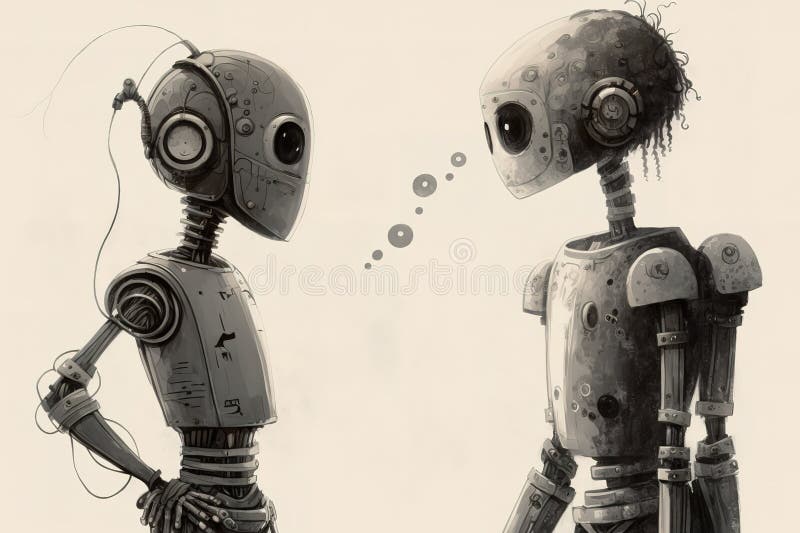 Chatgpt Robot Learning and Answering Questions, Generative AI Stock ...