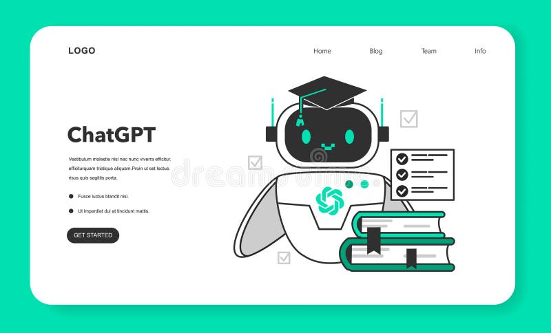 ChatGPT Web Banner or Landing Page. Online Communication with ...