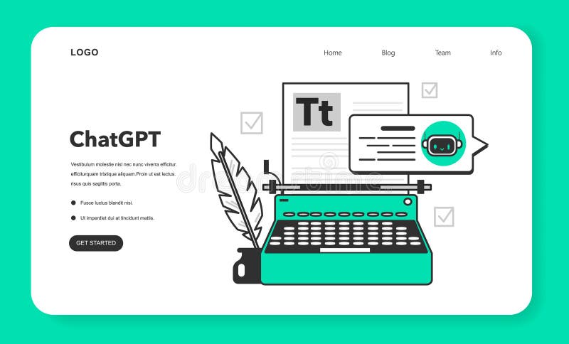 ChatGPT Web Banner or Landing Page. Online Communication with ...