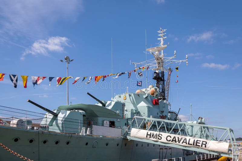 View of HMS Cavalier in Chatham, Kent, UK on August 09, 2024 Editorial ...