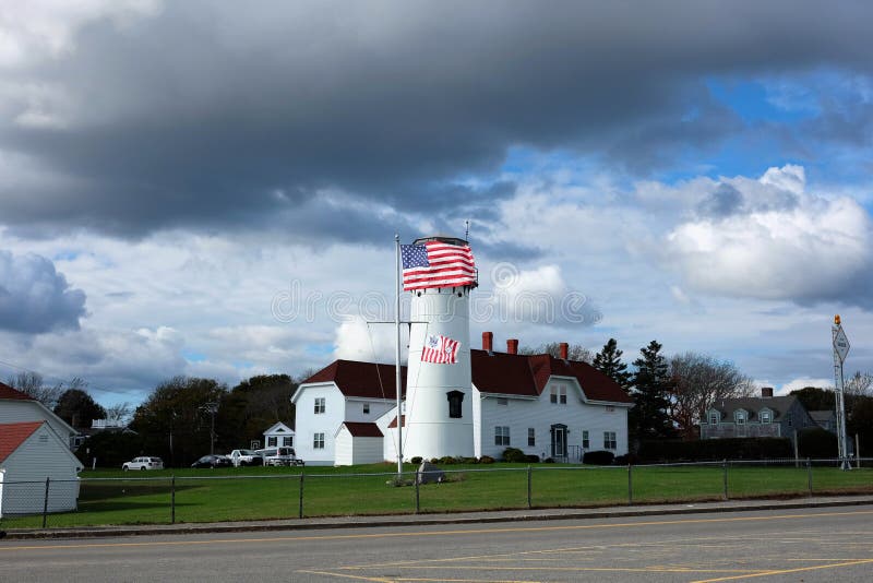 Chatham Lighthouse at Cape Cod Stock Photo - Image of shore, travel ...