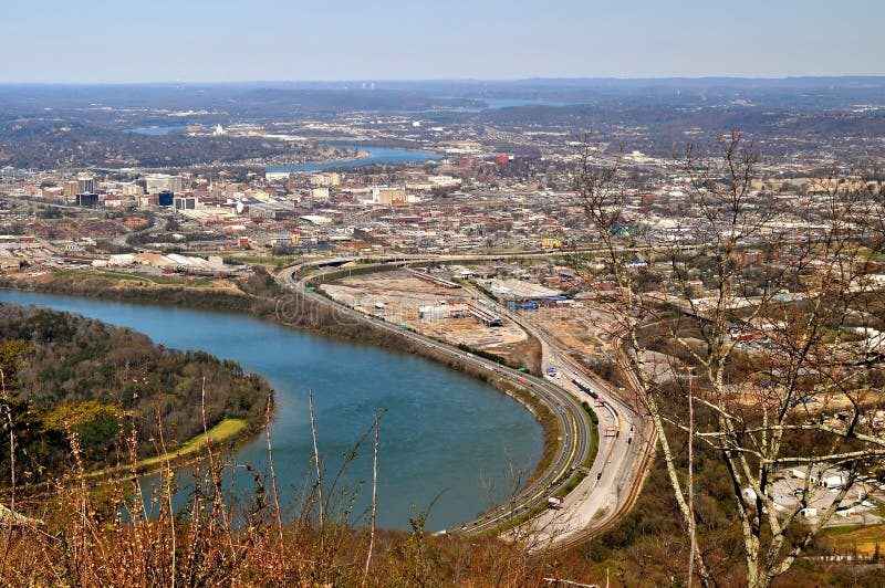 Chattanooga and river stock image. Image of lookout, building - 33502557
