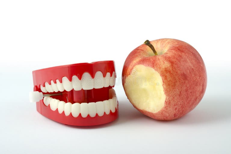 Chattering teeth stock image. Image of teeth, apple, fresh - 7490091