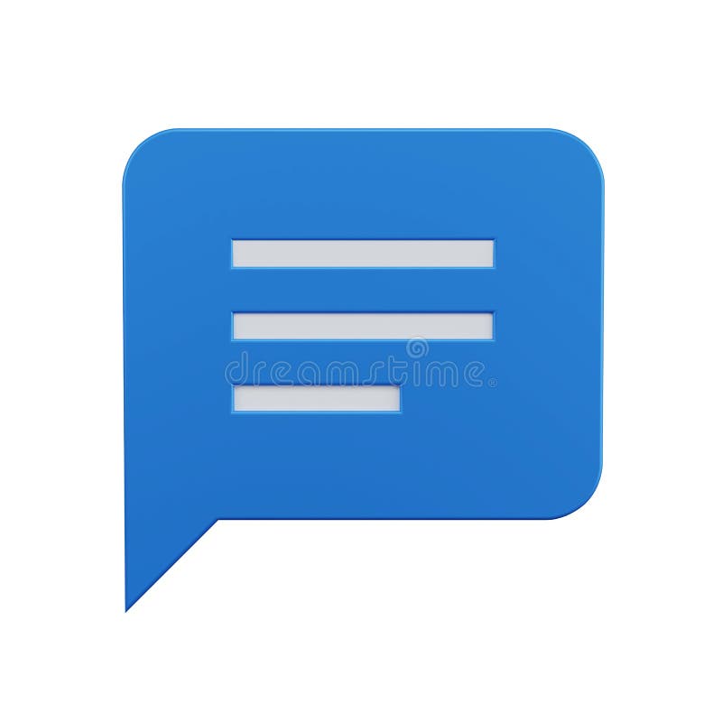 Chatting Box, Speak Bubble Text, Message Box, Text Box Isolated. 3D ...
