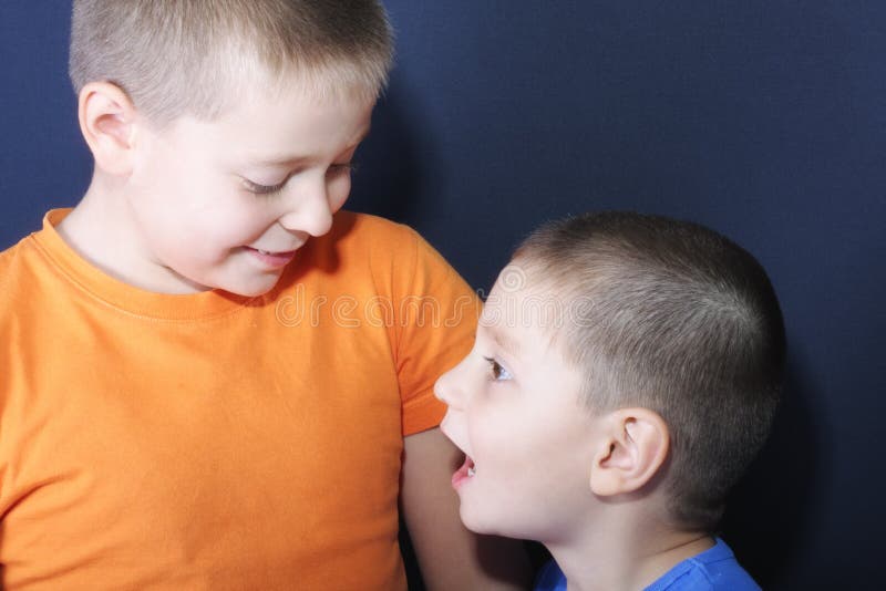 Chatting brothers stock image. Image of listening, caucasian - 13521273
