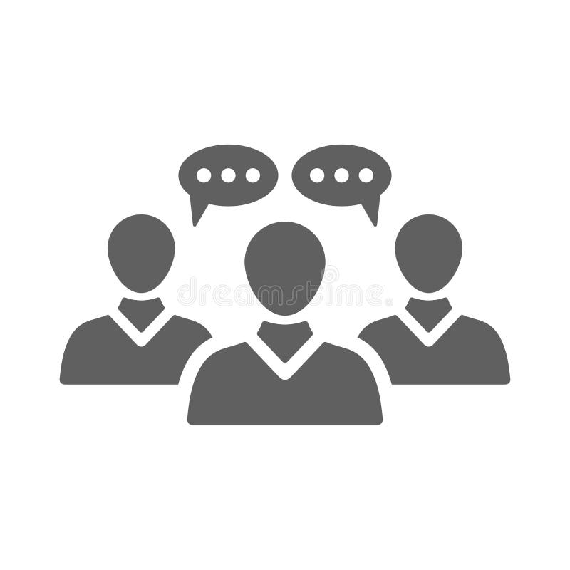 Chatting, Group Icon. Gray Vector Graphics Stock Vector - Illustration ...