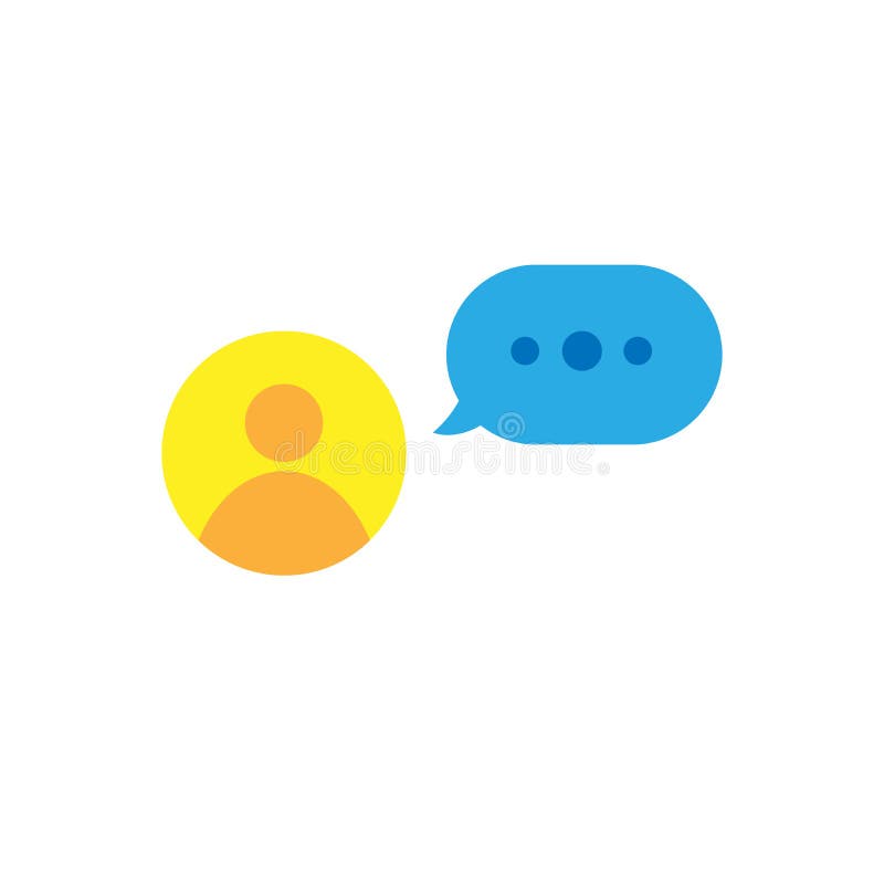 Chatting Icon, Symbol, Web App and Profile Icon. Flat Style. Interface ...