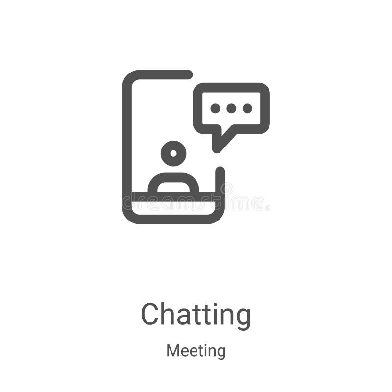 Chatting Icon Vector from Meeting Collection. Thin Line Chatting ...