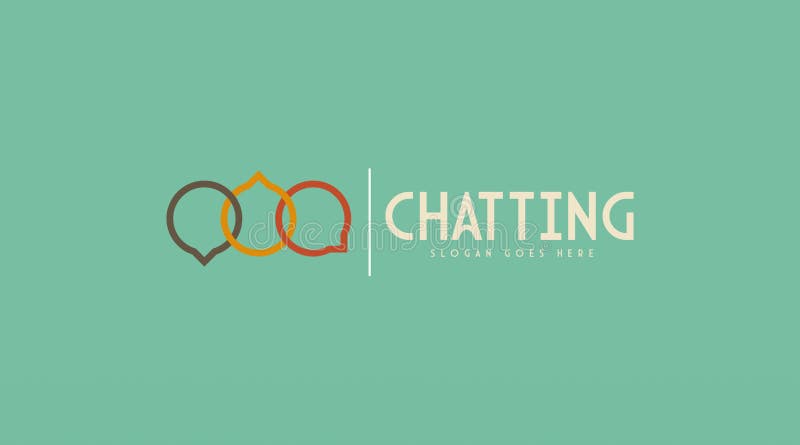 Chatting Logo Design Concept Vector Stock Vector - Illustration of ...