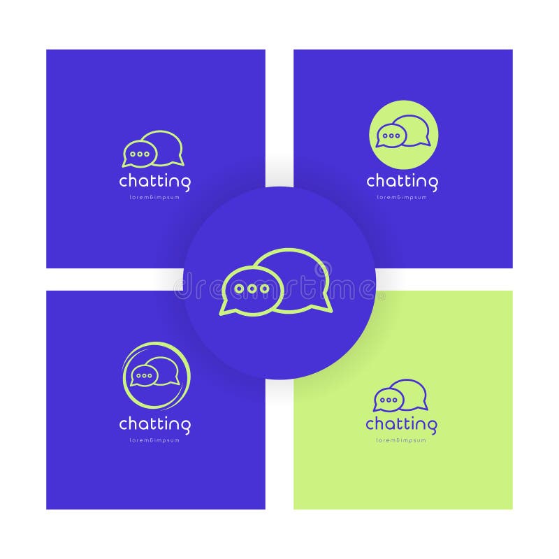 Chatting Modern Creative Logo Stock Vector - Illustration of ...
