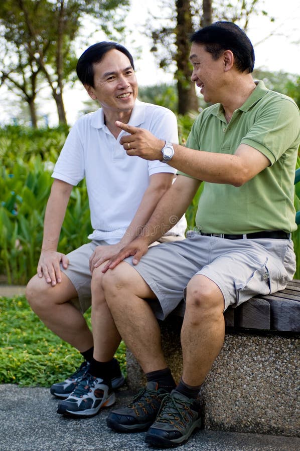 Chatting Outside stock photo. Image of garden, casual - 2995738