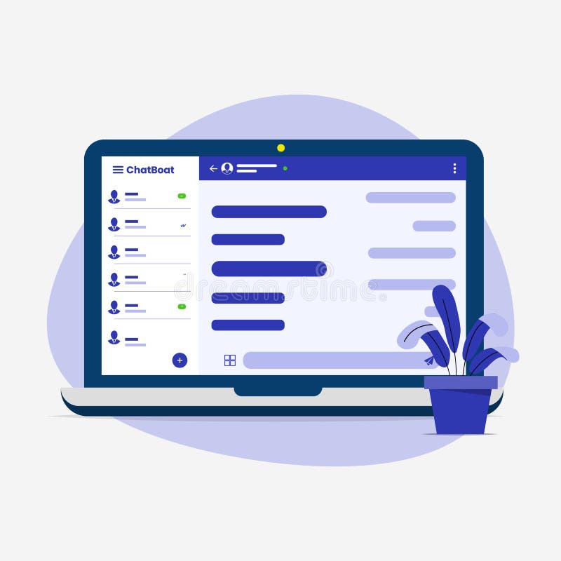 Chatting User Interface Concept Design with Laptop, Webapplication ...