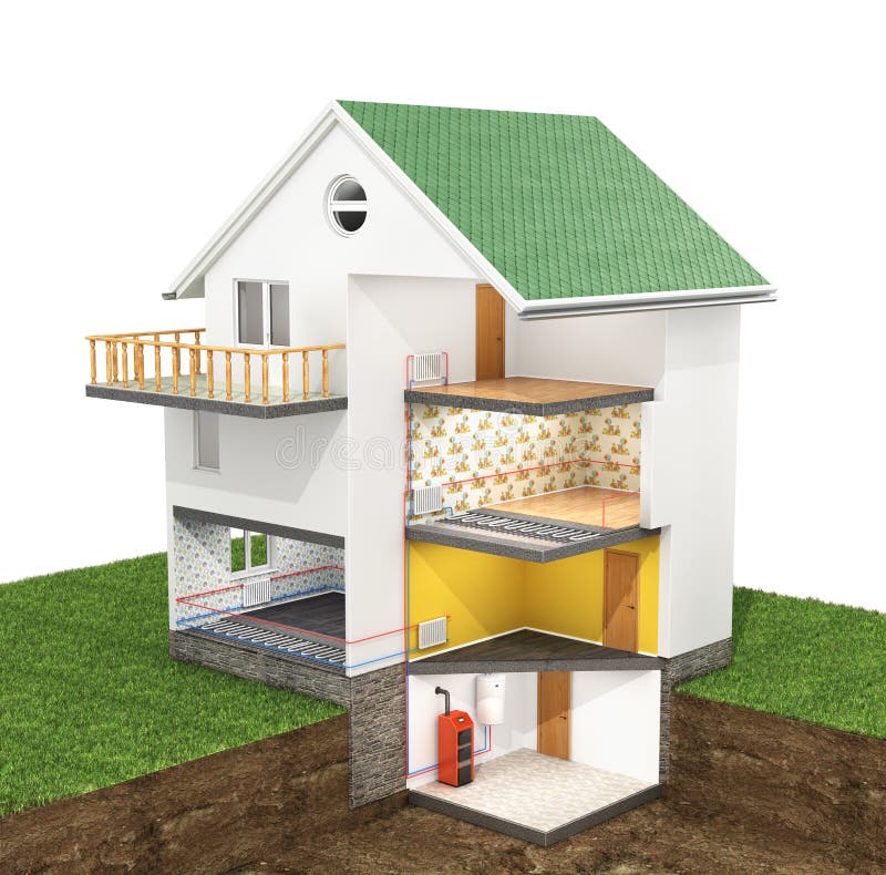 Chauffage de plan illustration stock. Illustration du plancher - 62532966