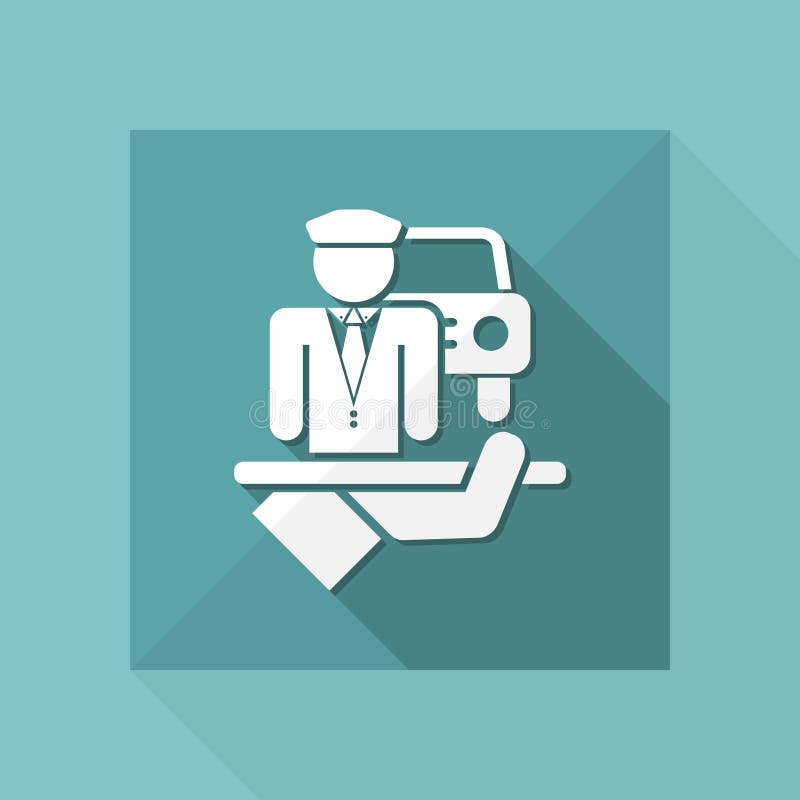 Chauffeur Service - Minimal Icon Stock Vector - Illustration of public ...