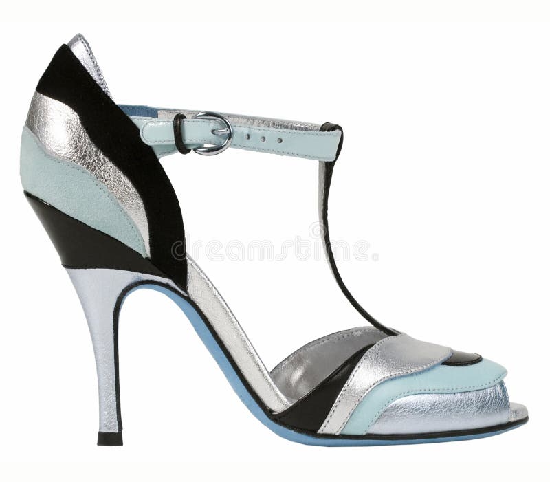 Chaussure argentée photo stock. Image du système, femelle - 28103930
