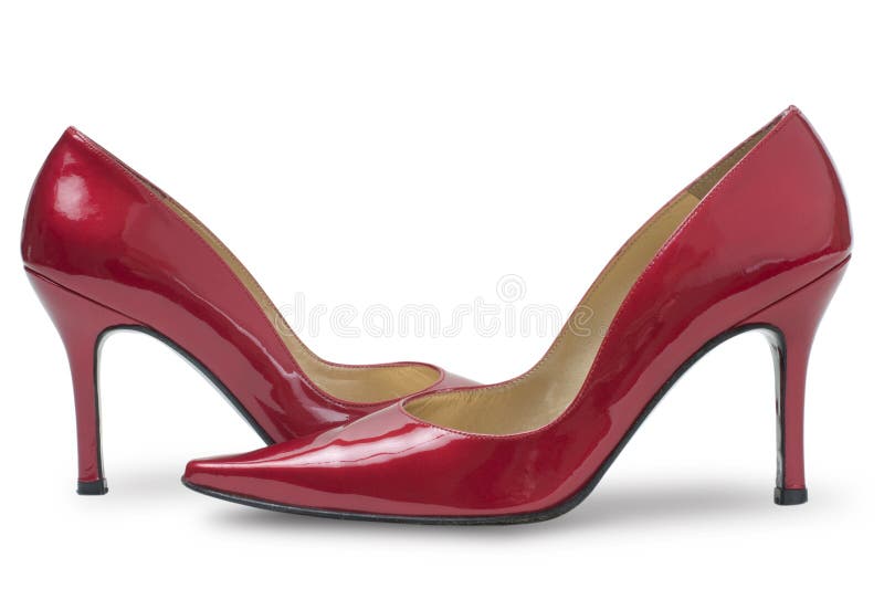 Chaussure Rouge De Haut Talon Photo stock - Image du talons, brevet ...