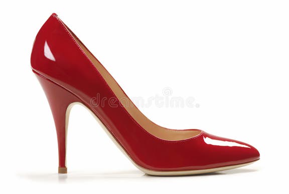 Chaussure rouge image stock. Image of femelle, datte, robe - 1877857