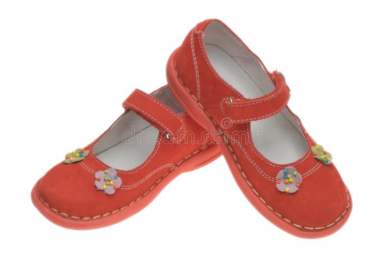 Chaussures Rouges D'enfants Image stock - Image du chaussure, vêtement ...