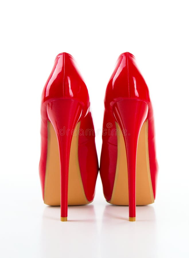 Chaussure Rouge De Femmes De Haut Talon Photo stock - Image of sexuel ...