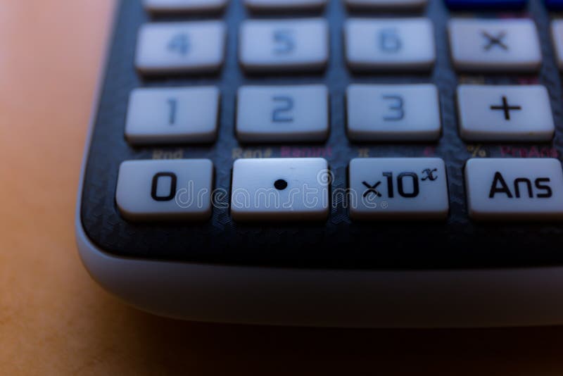 Chave Do Ponto Decimal No Teclado De Uma Calculadora Científica Imagem ...