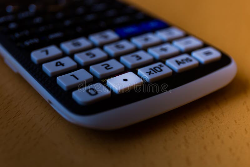 Chave Do Ponto Decimal No Teclado De Uma Calculadora Científica Imagem ...
