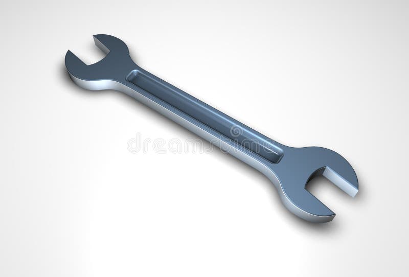 Chave Combinada Do Metal Brilhante Ilustração do Vetor - Ilustração de ...
