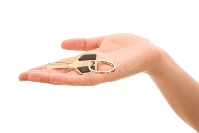 Chave na mão imagem de stock. Imagem de anel, venda, aberto - 1656923