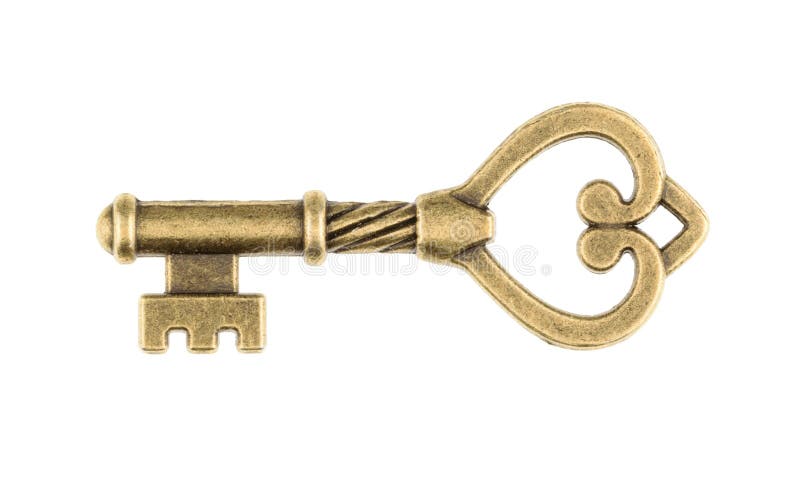 Chave Velha Isolada No Fundo Branco Sem Sombra Imagem de Stock - Imagem ...
