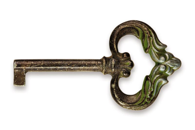 Chave Velha No Fundo Branco Foto de Stock - Imagem de velho, antigo ...