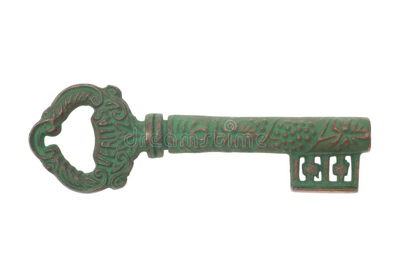 Chave Velha No Fundo Branco Foto de Stock - Imagem de chave, abridor ...