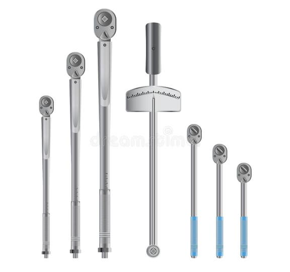 Chaves De Torque No Fundo Branco Ilustração do Vetor - Ilustração de ...