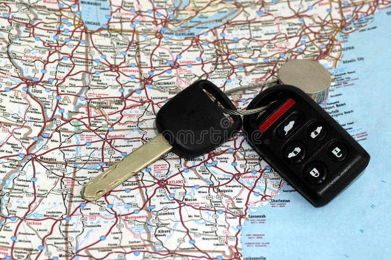 Chaves sobre o mapa foto de stock. Imagem de intensificar - 2006978