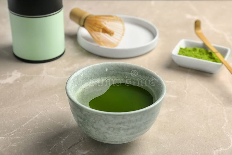 Chawan with Fresh Matcha Tea Stock Image - Image of fresh, healthy ...