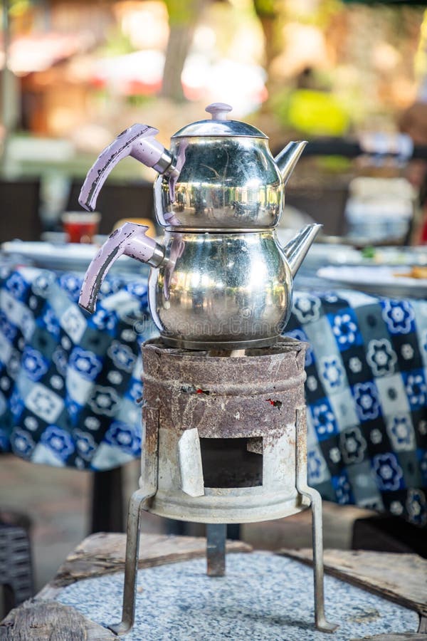 Chaydanlik or Caydanlik is Turkish Authentic Double Teapot for Cooking ...
