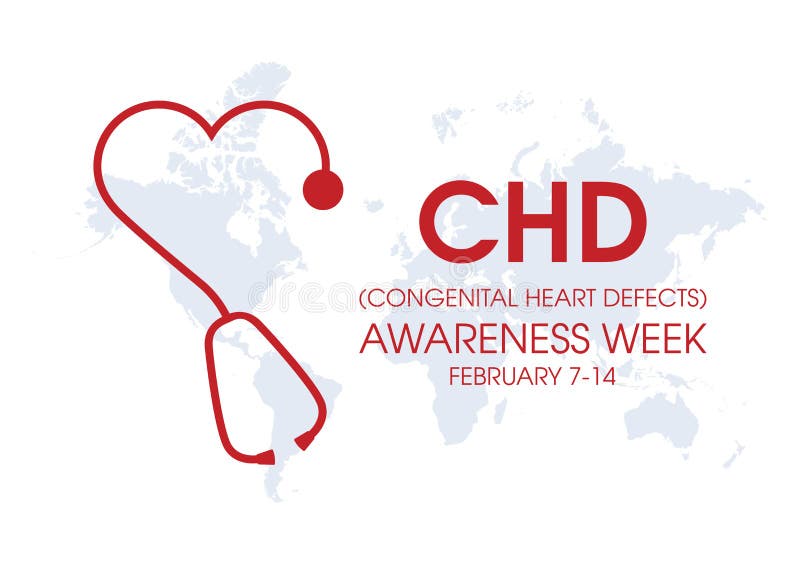 Congenital Heart Defect Awareness Week Vector Stock Vector ...