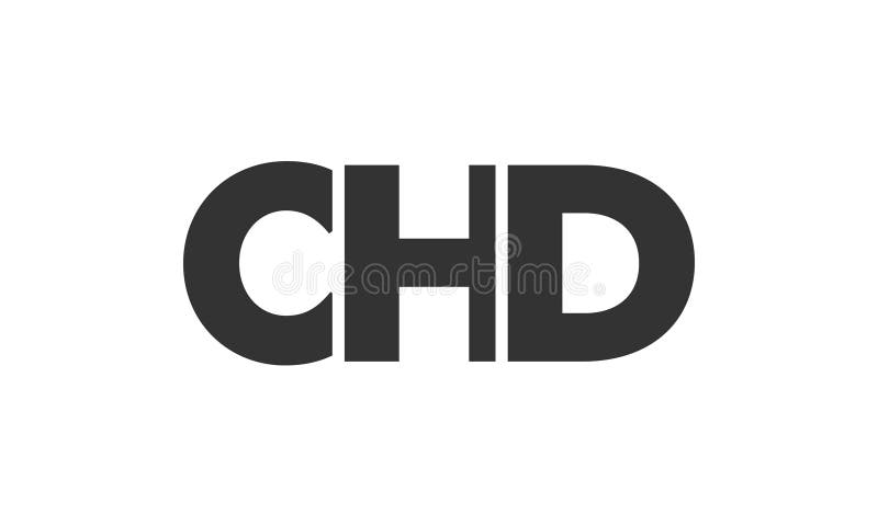 CHD Logo Design Template with Strong and Modern Bold Text. Initial ...