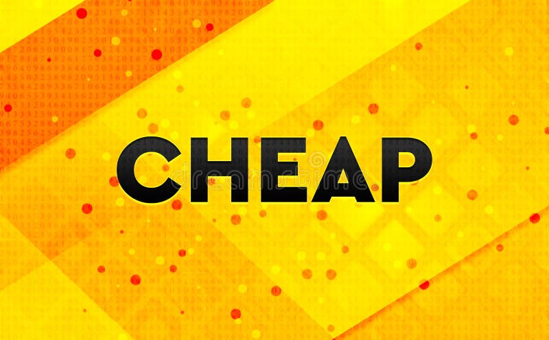 Cheap Abstract Digital Banner Yellow Background Stock Illustration ...