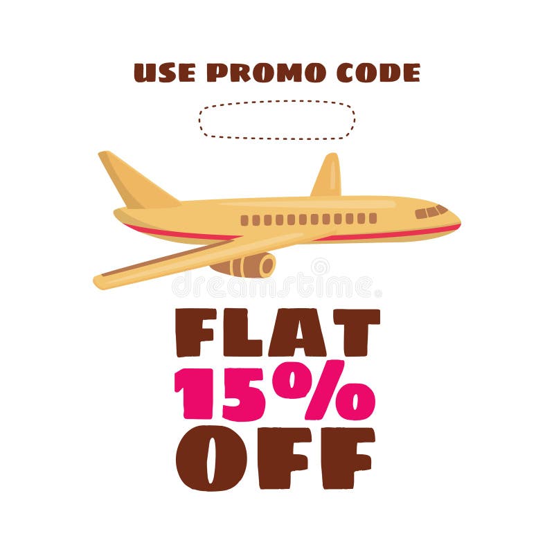Cheap Flights. Flight Concept. Offer Flights. Inscription - Flat 15 Off ...