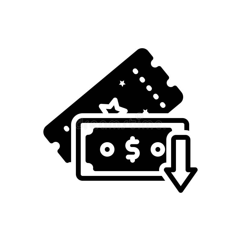 Black Solid Icon for Cheap, Price and Tage Stock Vector - Illustration ...