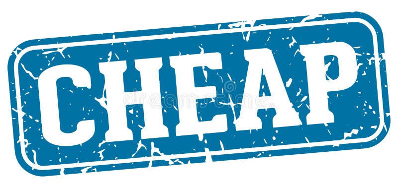 Cheap Rectangular Sign. Cheap Stamp Stock Vector - Illustration of ...