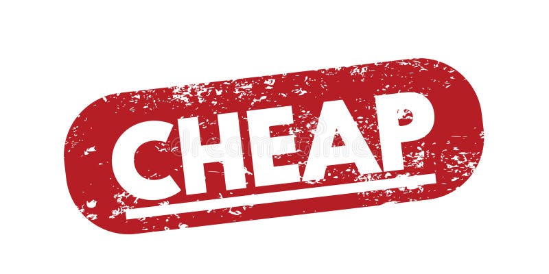 Cheap Red Rubber Stamp in Grunge Effect Stock Vector - Illustration of ...