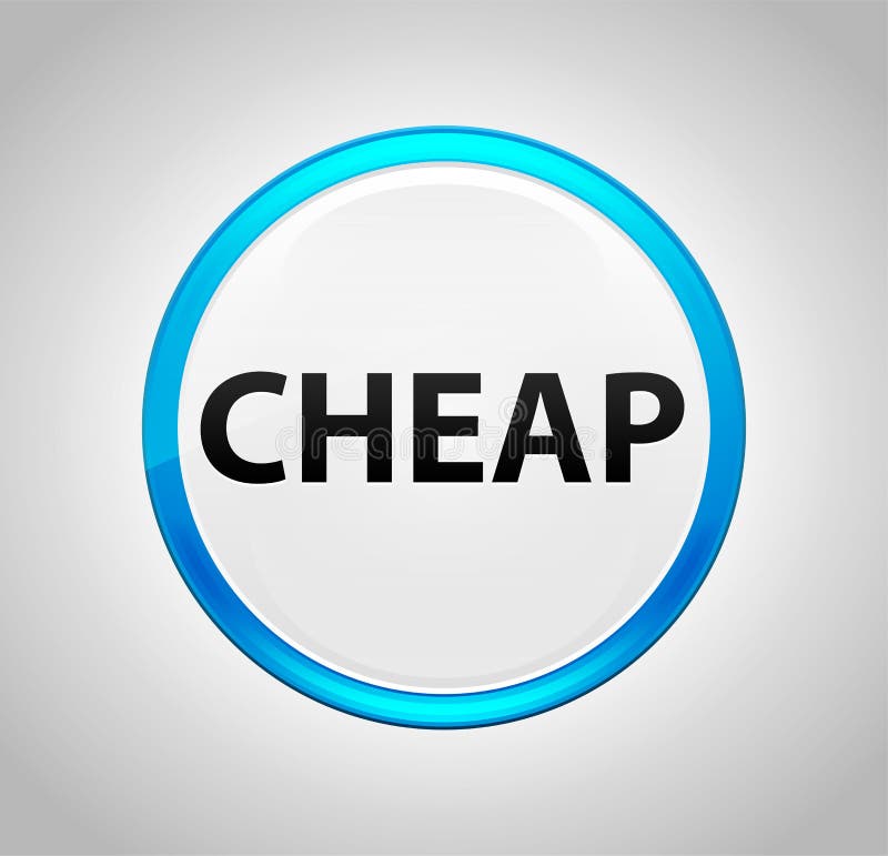 Cheap Round Blue Push Button Stock Illustration - Illustration of ...
