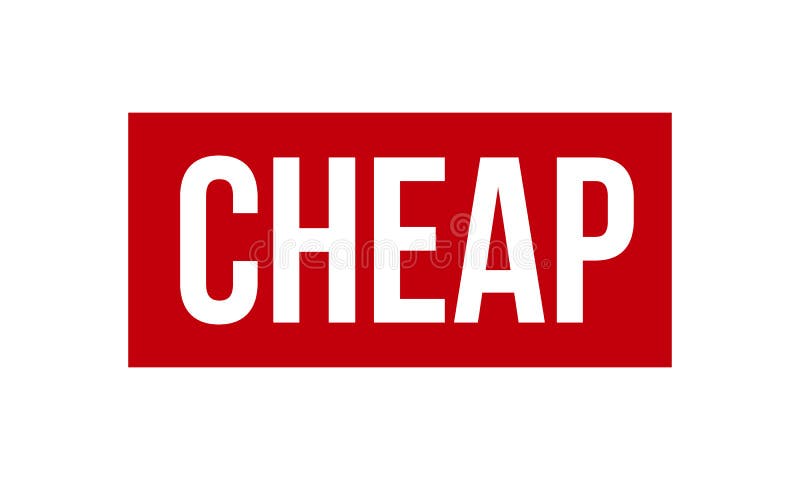 Cheap Rubber Stamp. Red Cheap Rubber Grunge Stamp Seal Vector ...